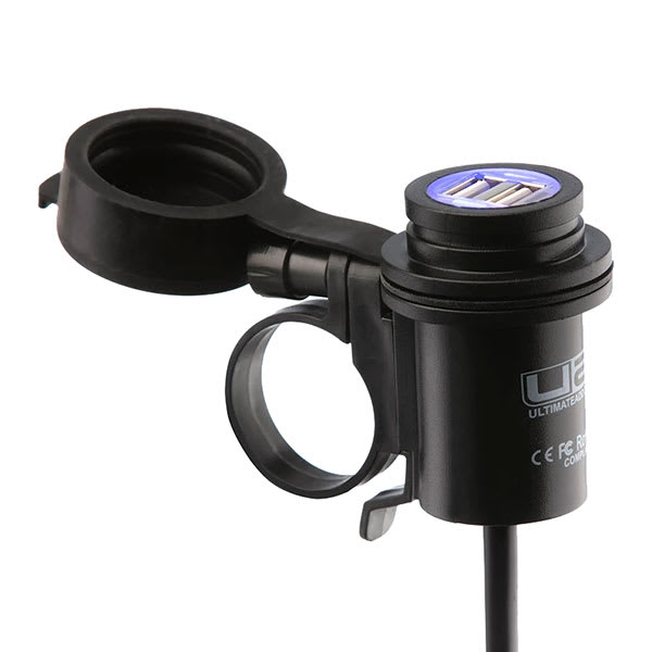 Ultimateaddons Dual USB Charger - Handlebar Mount - SPORTSBIKESHOP